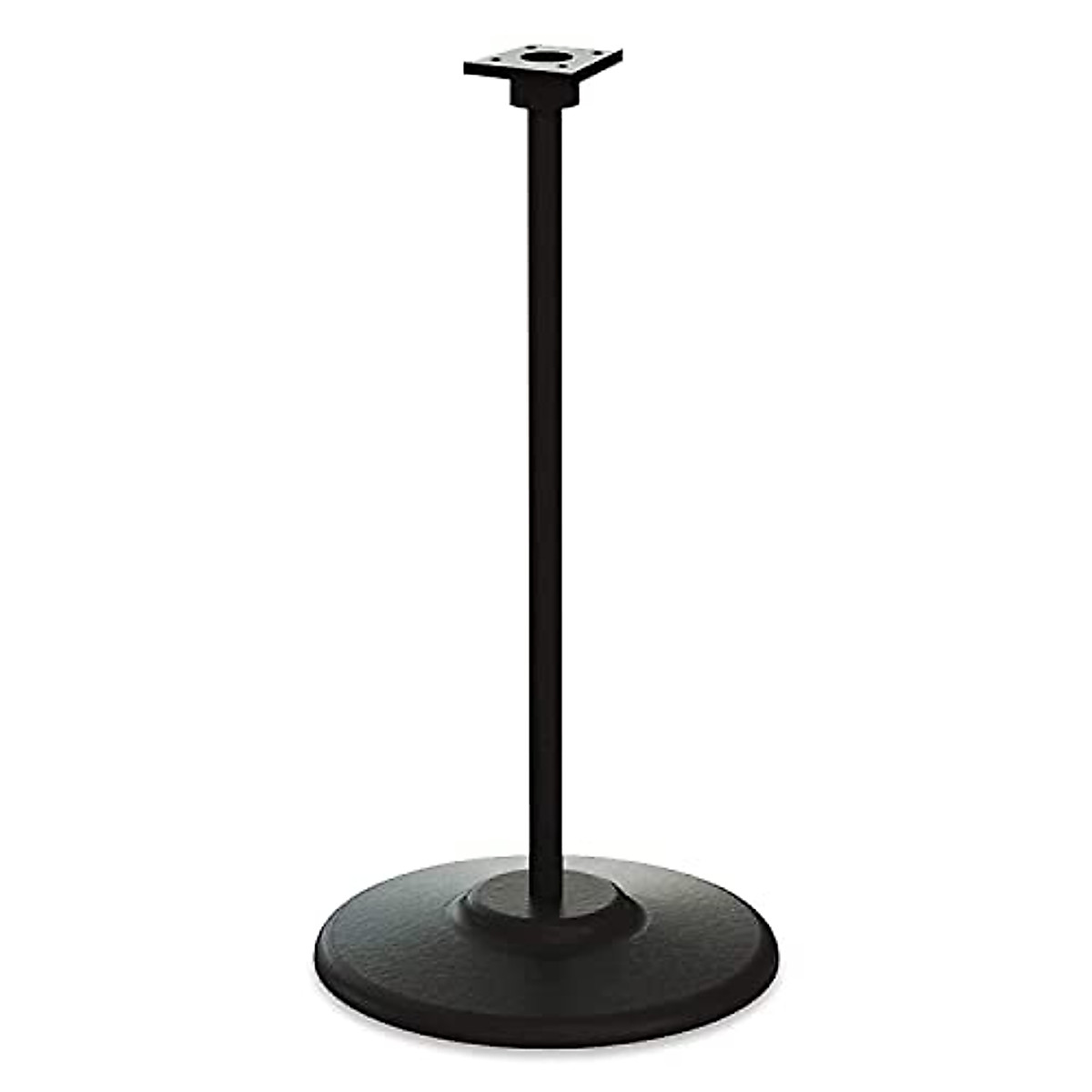 Single Black Metal Stand with Square Base for Candy Gumball Bulk Vending Machines