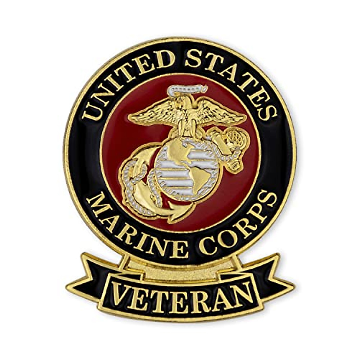 United States Marine Corps Sash Ribbon Veteran Lapel Pin (Giftboxed, 1 Count)