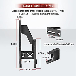 Belt Grinder 2x72 Small Wheel Holder Set 5 Sizes For knife Grinders Knife Making, 7.8In, 7.8