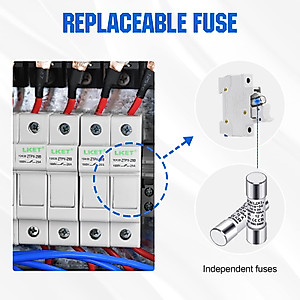 ECO-WORTHY 6 String PV Combiner Box(Metal Case) & 63A Circuit Breakers for Solar Panels