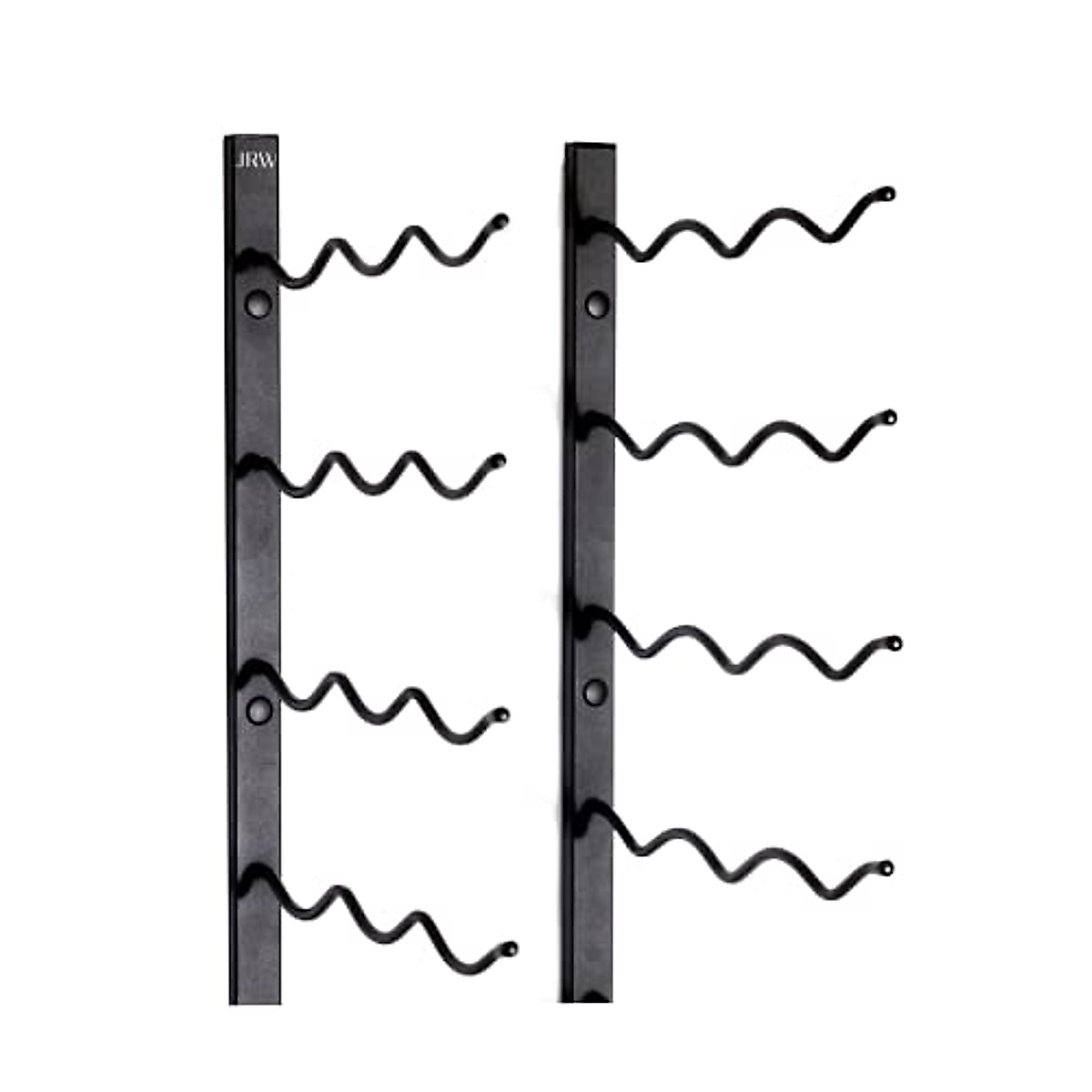 Jagged Ridge Wine Rooms Wall-Mounted Metal Wine Rack - 36 Wine Bottle Holder, Modern, Matte Black, Designed in Canada by Wine Enthusiasts