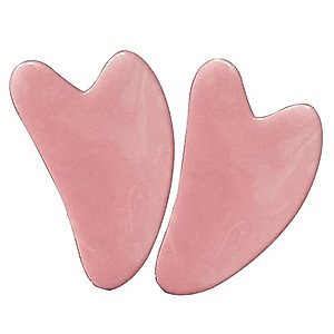 Gua Sha Facial Massage Tool for Face, Eyes, Neck, Body Skin Care Tools, Muscle Relaxing and Relieve Fine Lines and Wrinkles,Nature Jade Rose Quartz Gua Sha Massage Tool (Pink)