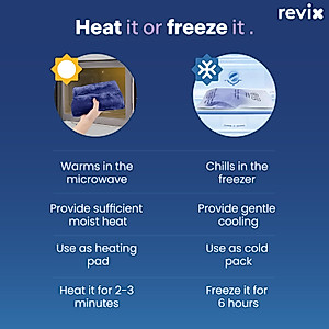 REVIX Microwavable Knee Heating Pad for Knee, Reusable Microwave Heating Pad for Knees, Elbow, Muscle and Joints, Natural Hot and Cold Pack Therapy