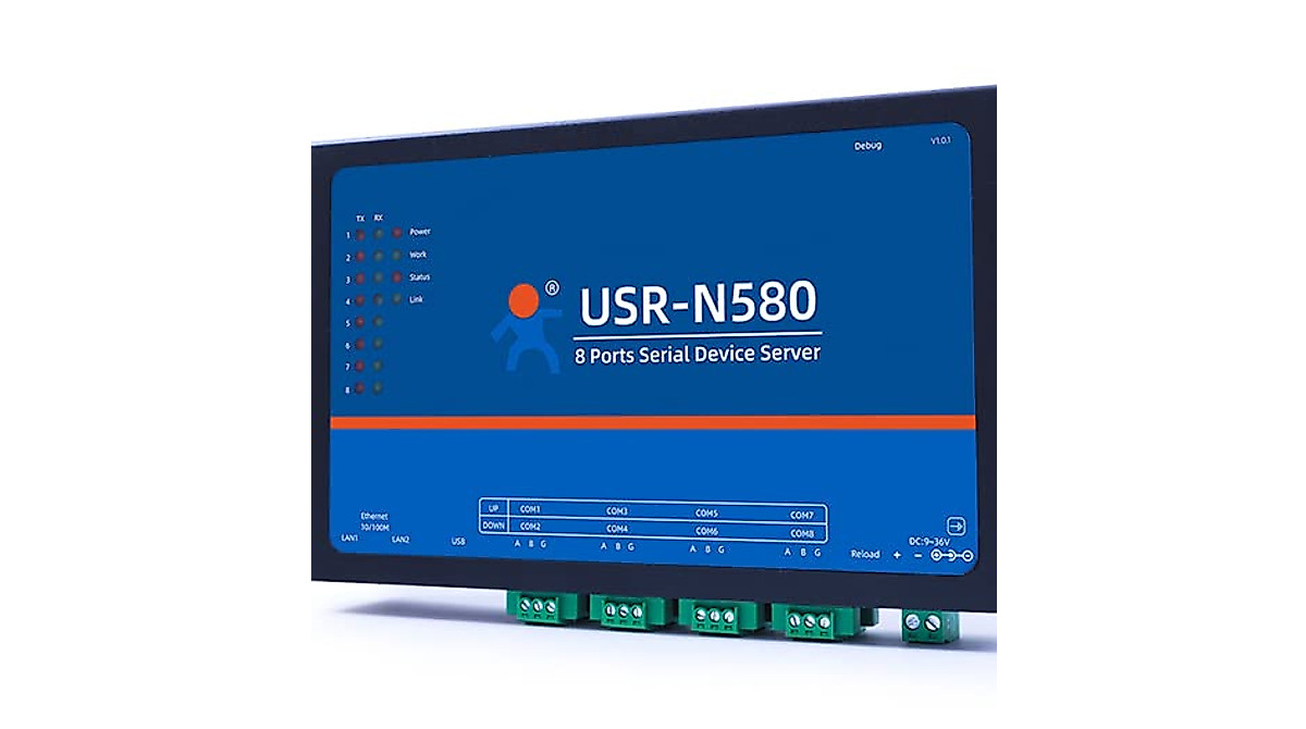 USR-N580 8-Ch RS485 to Ethernet Modbus MQTT Gateway