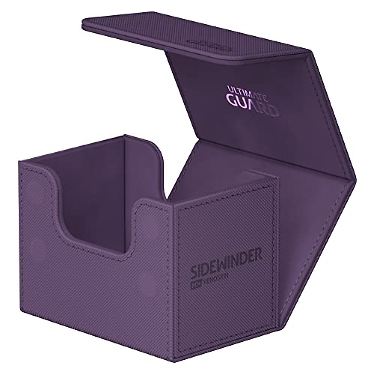 Ultimate Guard Sidewinder 80+, Deck Box for 80 Double-Sleeved TCG Cards, Purple, Magnetic Closure & Microfiber Inner Lining for Secure Storage