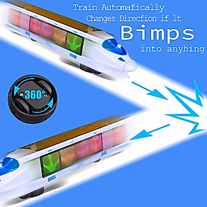 CYKT Electric Train Toy with Music, Beautiful 3D Lightning Electric Train, The Best Creative Gift Toy for 3-12 Year Old Boys