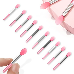 Silicone Lip Brushes 10pcs Makeup Lipstick Brush Wands Applicator Cosmetic Wands Fit Lip Mask Oil