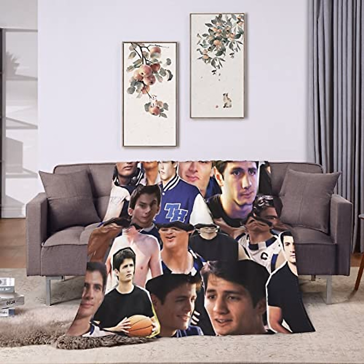 Blankets Nathan Scott Collage Soft and Comfortable Warm Fleece Throw Blankets Yoga Blankets Beach Blanket Picnic Blankets for Sofa Bed Camping Travel … (60"x50")