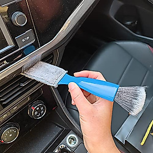 2PCS Double Ended Portable Cleaning Brush, Car Cleaning Brushes, Air Conditioner air Outlet Cleaning Brush, Auto Interior Detailing Brushes, Soft Bristles Brush