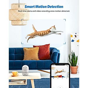 Security-Camera-for-Baby-Monitor-2K Wi-Fi Cameras-for-Home-Security, Pan/Tilt/Zoom Indoor Camera Wireless with Phone APP, 2-Way Audio, Motion Detection, Night Vision