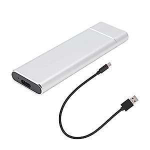 M.2 NVMe SSD Enclosure, USB 3.1 Type C Tool Free Installation SSD Enclosure 6Gbps Wide Compatible Aluminum Alloy Shell for Office for Home