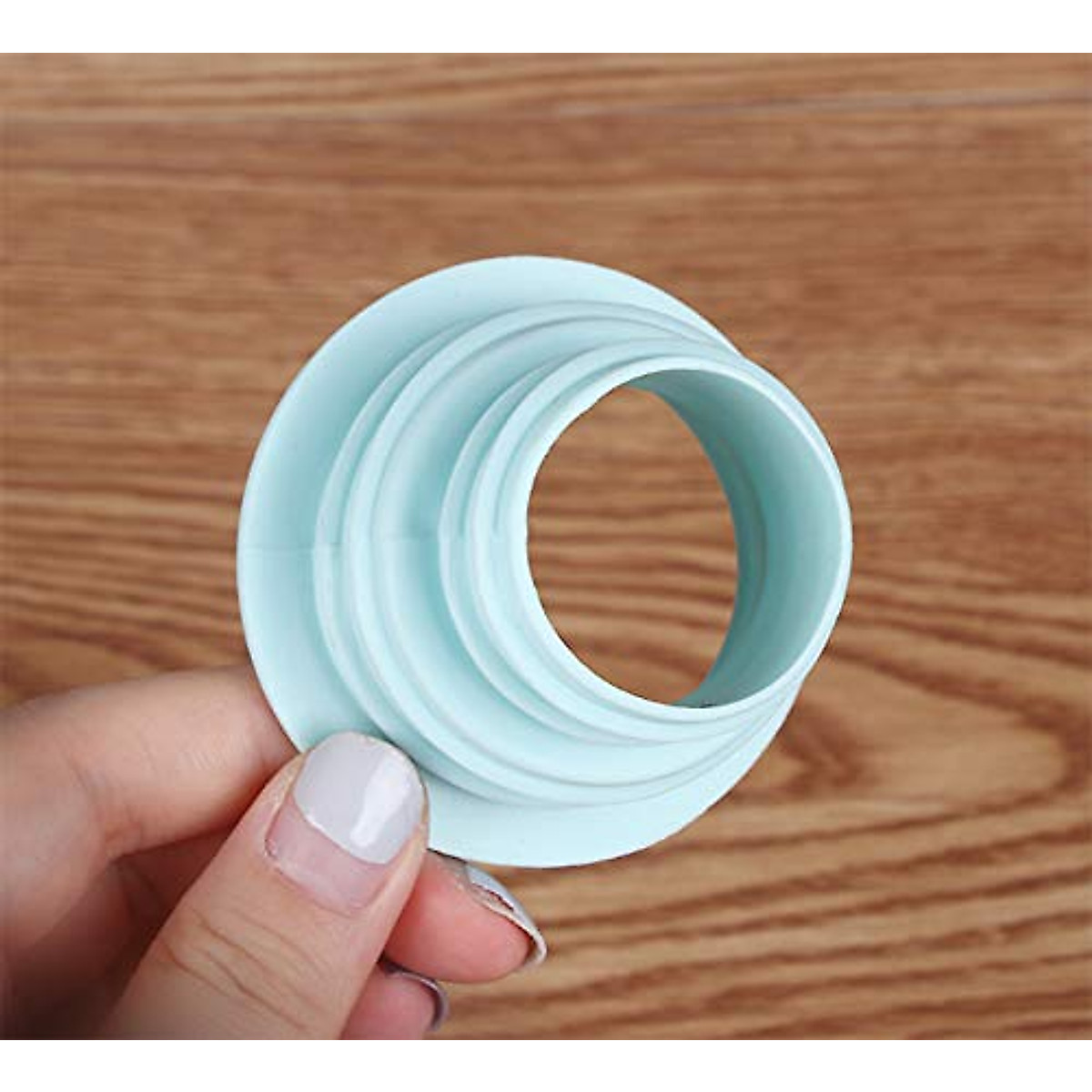 AKOAK 1 Pack Drainpipe Hose Silicone Plug Blue Pink Soft Round Sealing Hose Sewer Sealing Ring Silicone Ring Washing Machine Drainage Multipurpose Connector for Bathroom Kitchen Laundry Tub (blue)