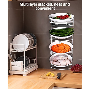 SWRDHJ Kitchen Wall-Mounted Fruit and Vegetable Preparation Tray with Vegetable Stacking Storage Rack, hot Pot Tray Multi-Layer Classification Tray Fruit Preparation Tray Food Vegetable Tray Rack