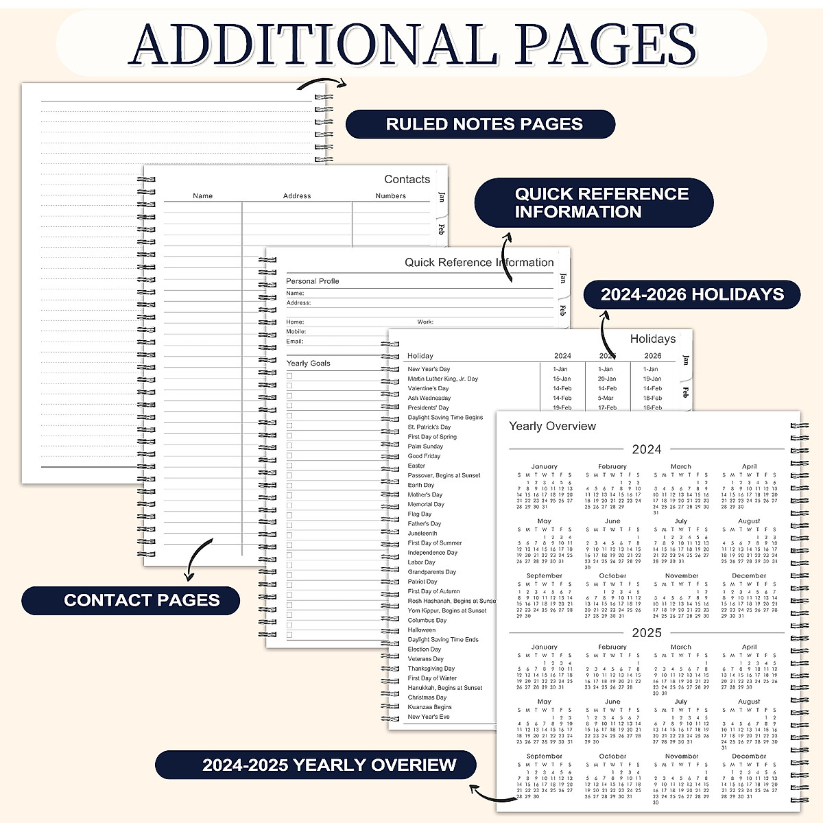 Planner 2023 - Weekly and Monthly Planner 2023, 9” × 11”, Planner 2023 from Jan 2023 to Dec 2023, Inner Pocket, Premium Paper, Twin-wire Binding, Make Your Life Productive