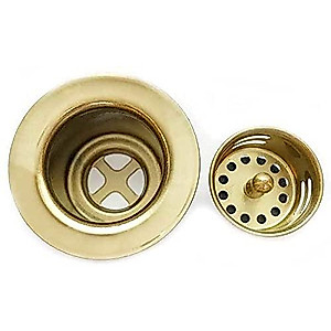 Brass Bar Sink Drain (220-BRS) 2" Bar Junior Duo Basket Strainer for Brass Bar Sinks