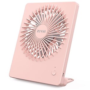 Zuvas Desk Fan Battery Operated Fan Rechargeable 180°Tilt Folding Personal Fan Ultra Quiet Small Portable Fan 3 Speed Adjustable Strong Wind USB Fan For Office Bedroom Home Desktop Camping