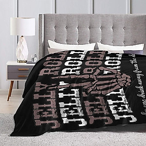 Jellys Music Rolls Blanket Flannel Fleece Blanket Ultra Soft Lightweight Throw Blanket for Bed Couch Living Room 60"x50"