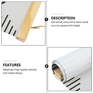 Height Growth Chart, 1pc Wall Hanging Ruler Kids Height Measuring Ruler Height Chart Pendant Wall Decor Height Measurement Ruler for Kids (Gray)