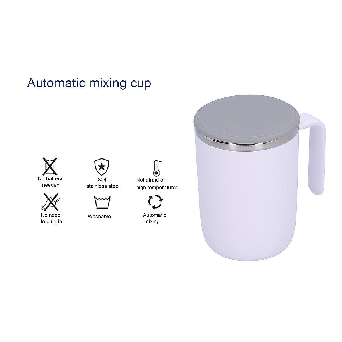 Smart Hot Beverage Blender Cup, Self Stirring Beverage Cup, Automatic Mixing Coffee Blender Cup, Automatic Self Stirring Coffee Cup