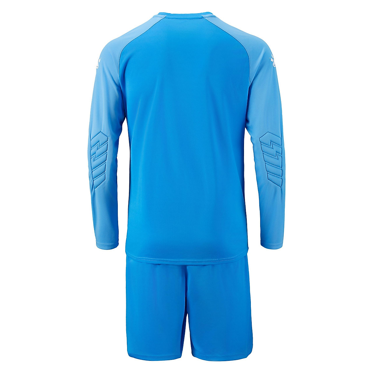 KELME Men's Soccer Goalie Jerseys,Padded Goalkeeper Kit,Youth Goalie Shirt and Pants with Socks Blue Medium