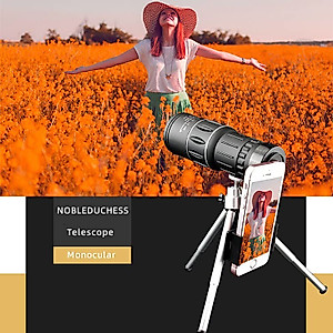 16X52 Monocular Telescope with Tripods, NOBLEDUCHESS High Power Prism Compact Monoculars for Adults Kids, HD Monocular Scope for Bird Watching Hiking Concert Travelling