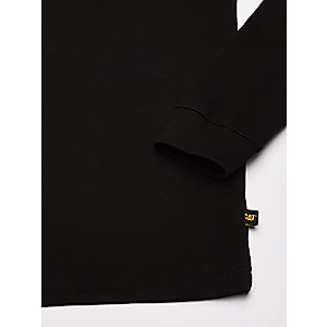 Caterpillar Men's Trademark Pocket Long Sleeve T-Shirt (Regular and Big & Tall Sizes), Black, 2X Large