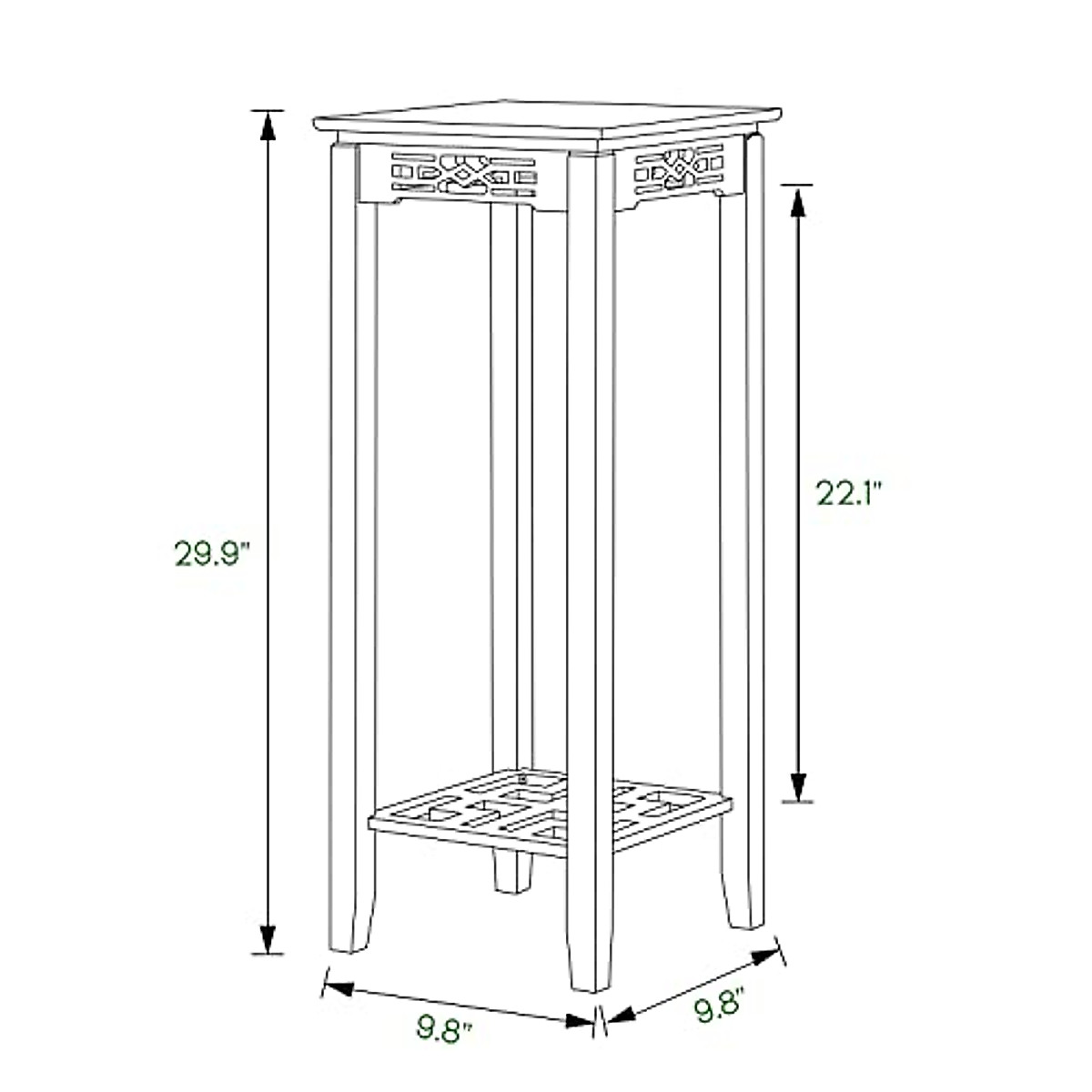 MoNiBloom Bamboo Hollow Carved Flower Pot Stand Plant Pot Rack with Indoor Outdoor Planter Holders for Patio Garden Balcony Yard, Brown