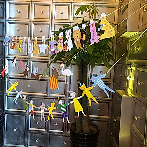 Woodland Creatures Banner 50FT Forest Animal Friends Garland Baby Shower Decor Birthday Party Supplies Decoration Wild Birthday Decorations Banner Garland with 34 PCS Animal and Characters Paper Cutouts