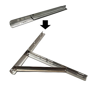 KJArrow Air Conditioner Bracket for 9000-36000BTU Condenser,Outdoor Wall Mounting Bracket Rust Free Stainless Steel Support Ductless Mini Split Air Conditioner Heat Pump System