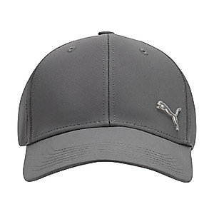 PUMA unisex adult Stretch Fit Baseball Cap, Gray/Silver, Large-X-Large US