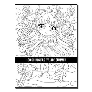 100 Chibi Girls: An Adult Coloring Book Collection with Cute Girls, Fantasy, Horror, Christmas, and More!