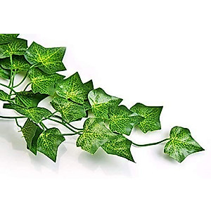 SO CAL PRO Fake Ivy Leaves Artificial Ivy Greenery Vines for Room Decor Leaves Room Decor Fake Leaves Ivy Eucalyptus Garland Faux Vines Wedding Decor (36 Strands of Ivy)