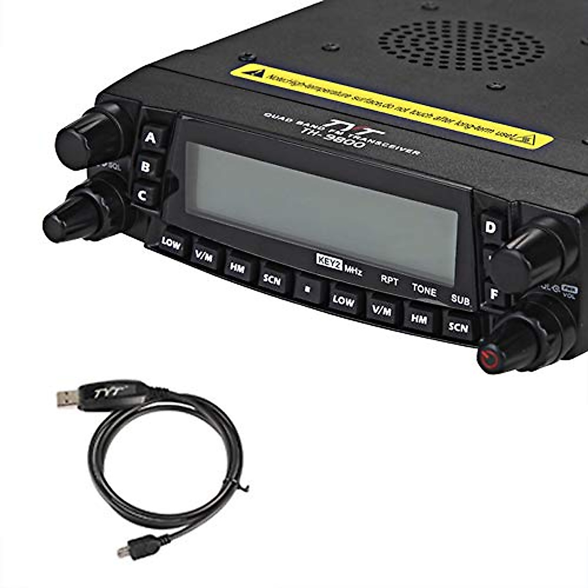 TYT TH-9800 Quad Band 50W Cross-Band Mobile Car Ham Radio Black