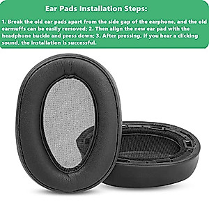 TaiZiChangQin Ear Pads Cushion Headband Replacement Compatible with Sony MDR-100ABN 100ABN WH-H900N Headphone ( Protein Leather )