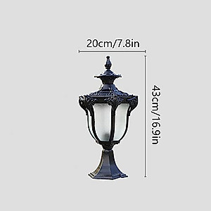 MHCZBGY Home Outdoor Column Headlights Garden Villa Decorative Lamp Aluminum Black Pillar Light Waterproof Column lamp Vertical Yard Column Light Outdoor Column lamp