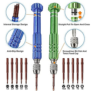 VSINSOUL 13 in 1 Glasses Screwdriver, Eyeglass Repair Kit with 10 Magnetic Screwdriver Tips, Multifunctional Eye Glass Repairing Kit for Eyeglass Sunglass Watch Phone Laptop Jewelry Electronic