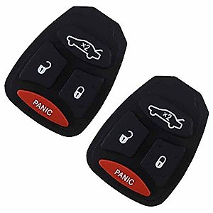 KeylessOption Replacement Keyless Entry Remote Ignition Key Rubber Button Pad Repair Fix (Pack of 2)