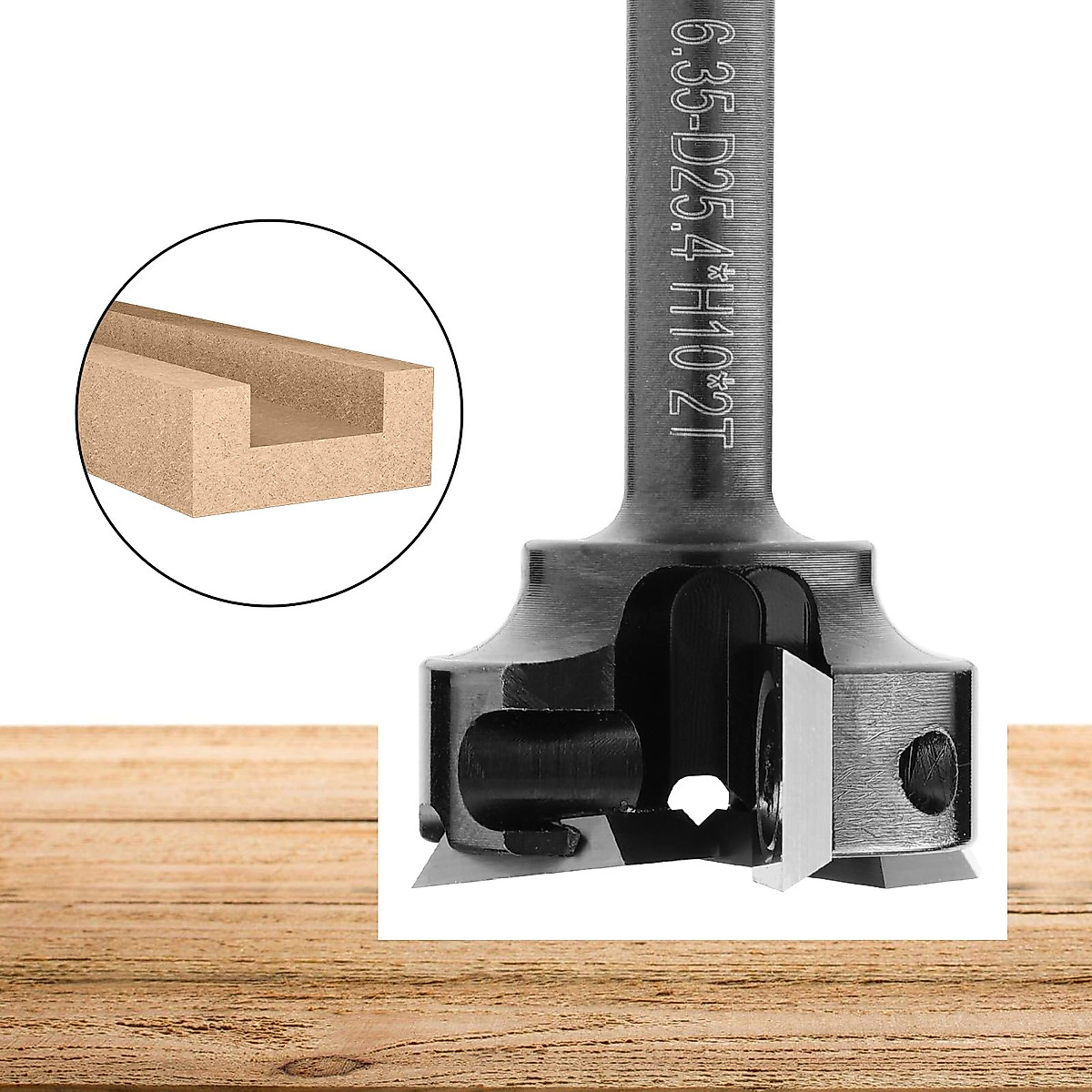 Genmitsu CNC Spoilboard Surfacing Router Bit, 1/4" Shank 1” Cutting Diameter CNC Milling Machine, Slab Flattening Router Bit, Carbide Insert Router Planer Bit for Woodworking Carving,SS03