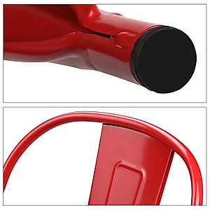 Magshion Metal Dining Chair Stackable Indoor Outdoor Industrial Vintage Chairs 4 Pack Bistro Dining Room Cafe Side Chairs with Back, 18 Inch Red