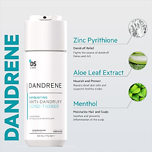 DS Laboratories Dandrene Anti Dandruff Conditioner - Itchy Scalp Hair Conditioner, Dry Scalp Dandruff Scalp Treatment, Seborrheic Dermatitis & Psoriasis Cleansing Conditioner, Moisturizing Conditioner