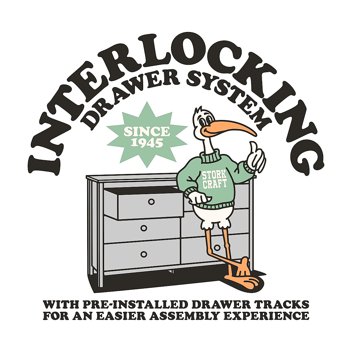 Storkcraft Kenton 6 Drawer Universal Dresser (Pebble Gray) – Dresser For Kids Bedroom, Nursery Dresser Organizer, Chest Of Drawers For Bedroom With 6 Drawers, Universal Design For Children’s Bedroom