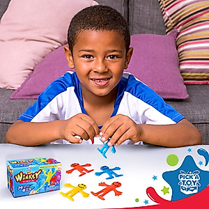 Stretchy Happy Man Toy Party Favors - Sensory Gel Toy Set of 24 for Kids, Stress Relief Fidget Toys for Autism, ADHD - Stretchy Toys and Small Prizes and Stocking Stuffers