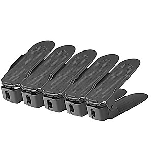 LUVADU ZCX Shoe Slots Organizer 4-Level Adjustable Shoe Stacker,5PCS Space Saver Shoe Stacker Storage Adjustable Double Deck Rack Shoe Racks (Color : B)