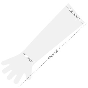I-HERDSMAN MUDUOBAN Disposable Long Glove 35 inch Length, 100 per box Soft Plastic Film Gloves Transparent Long Arm Veterinary Examination Artificial Insemination Glove