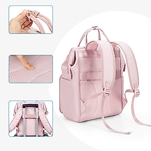 Fasrom Nurse Backpack with Padded Laptop Sleeve for Medical Supplies Storage, Nursing Clinical Work Bag for Women Nurses, Nursing Students, Health Professionals, Pink (Empty Bag Only)