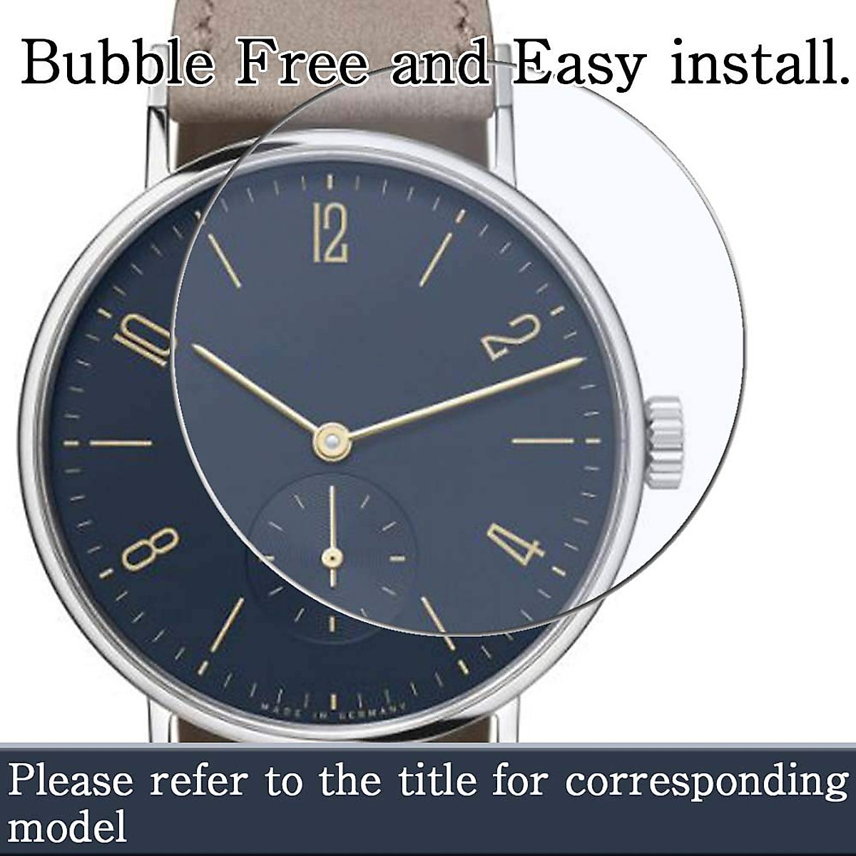 Puccy 3 Pack Tempered Glass Screen Protector Film, compatible with Citizen Atomic Timekeeping PROMASTER Skyhawk A-T JY8108-53E Film Protectors Anti Scratch Bubble Free for Smartwatch