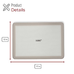 husMait Silicone Baking Mat - Premium Kitchen Pastry Mat for Rolling and Baking Prep - Great for Making Dough, Pastries, Pizza and Pie