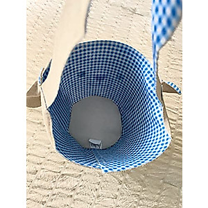 Greenbrier Fabric Bunny Easter Basket (Blue)