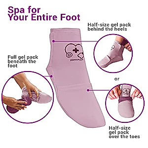 Zomaple Cold Therapy Socks for Women and Men - Perfect Ice Pack Cooling Socks for Plantar Fasciitis Feet, Neuropathy, Chemotherapy Recovery, Arthritis, Ankle & Heel Pain Relief (Lavender, Medium 7-11)
