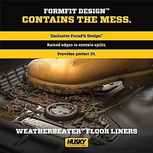 Husky Liners | Weatherbeater | Fits 2011 - 2020 Toyota Sienna | Second Row Liner, Grey | 19842